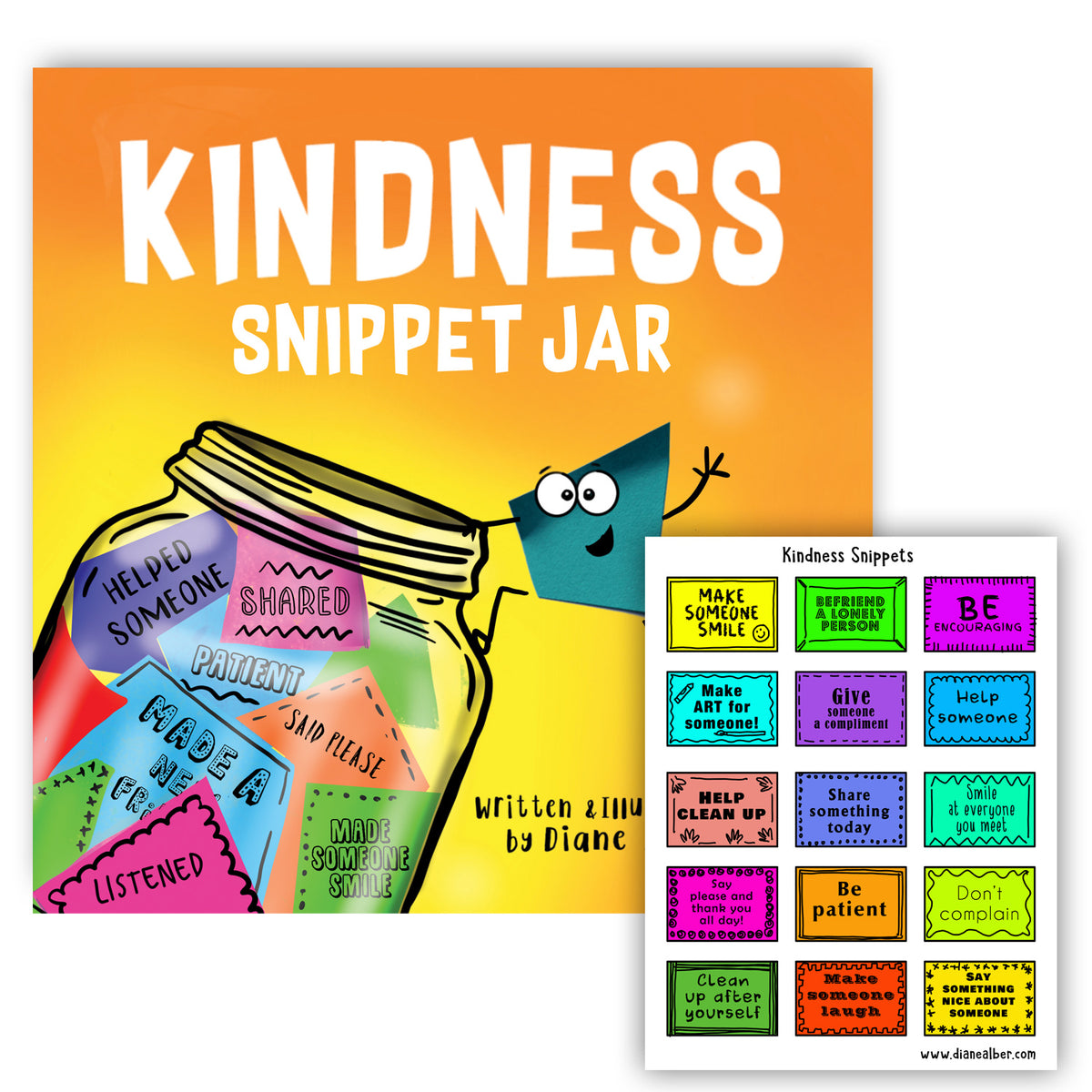 Kindness Snippet Jar-Download Activity Printable – Diane Alber
