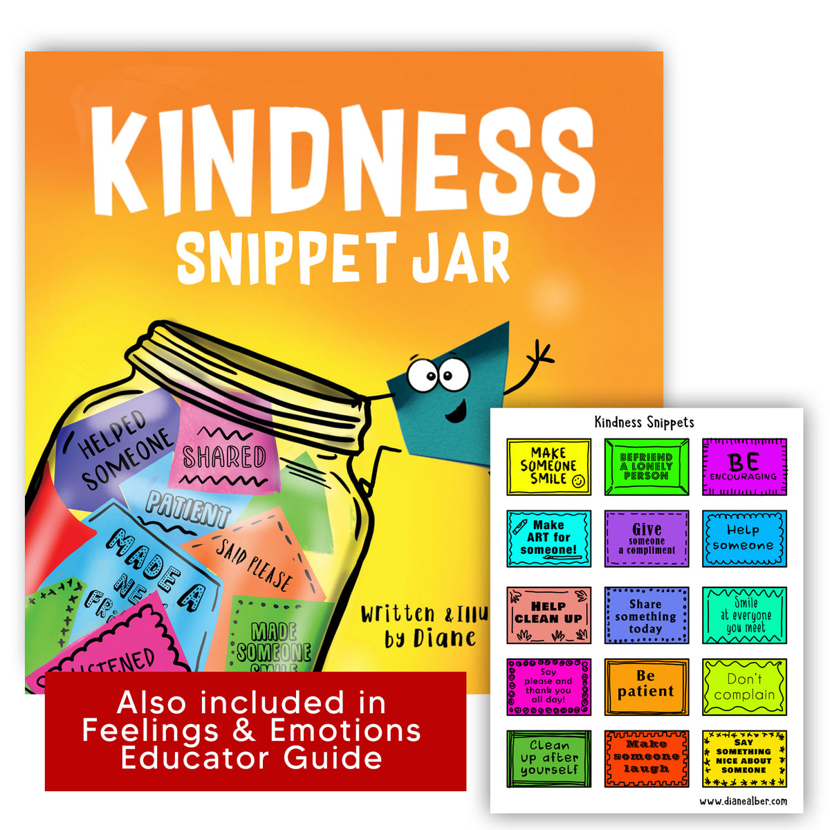 Kindness Snippet Jar-Download Activity Printable – Diane Alber