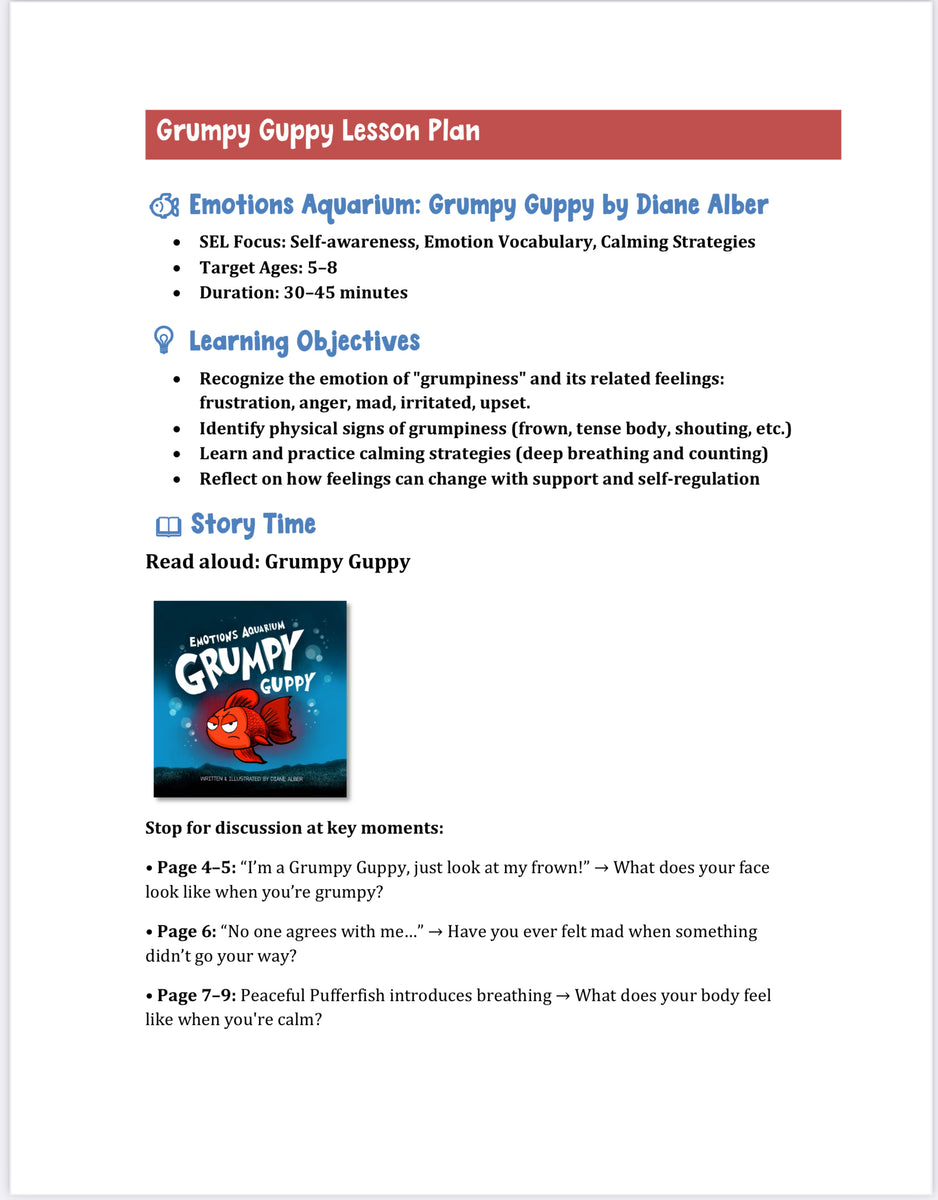 Lesson Plan Grumpy Guppy Digital – Diane Alber