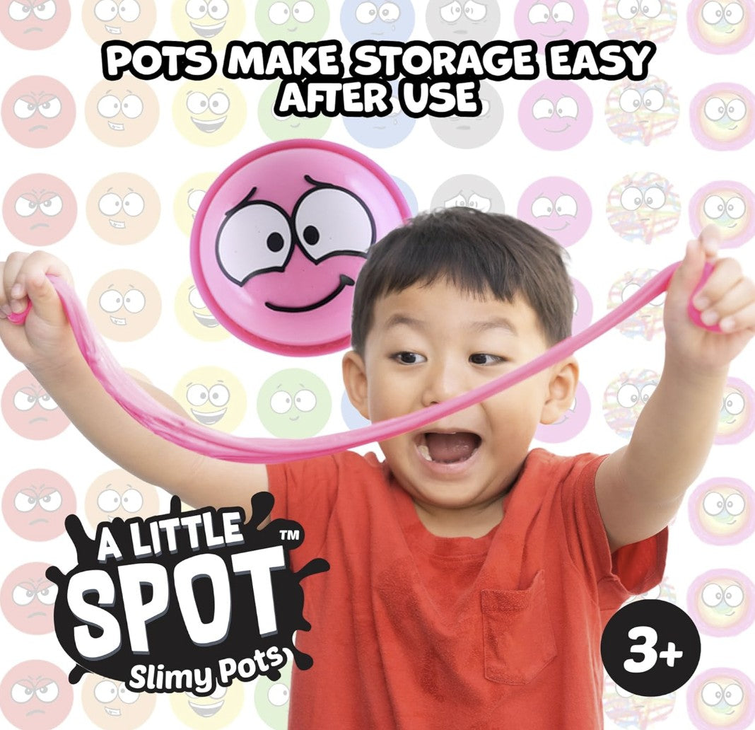 A Little Spot Slimy Pots Toy Set, 8 Different Half Dome Emotions, Smal ...