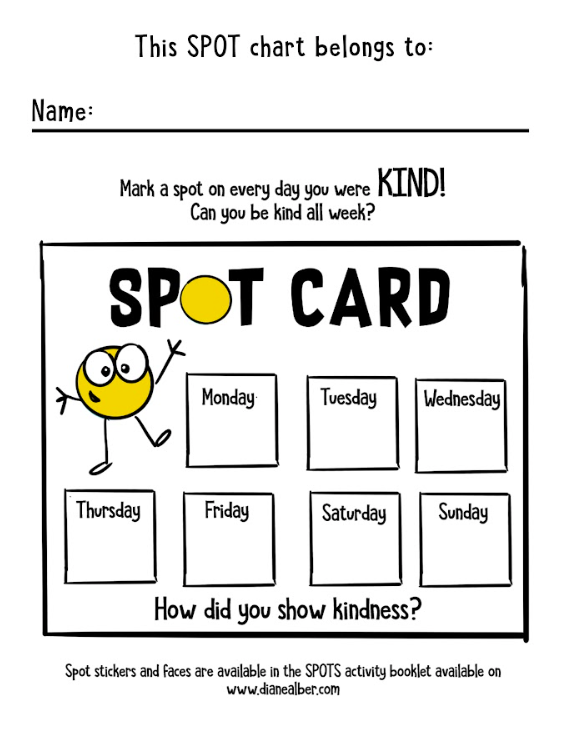 Spot Kindness Printable – Diane Alber