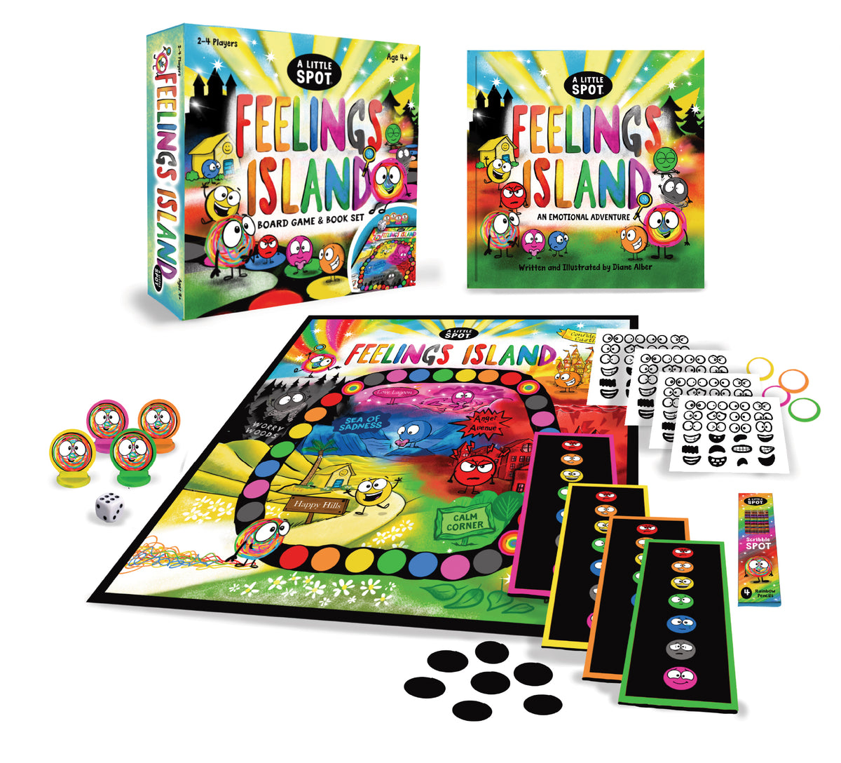 A Little SPOT Feelings Island Board Game and Book Set – Diane Alber