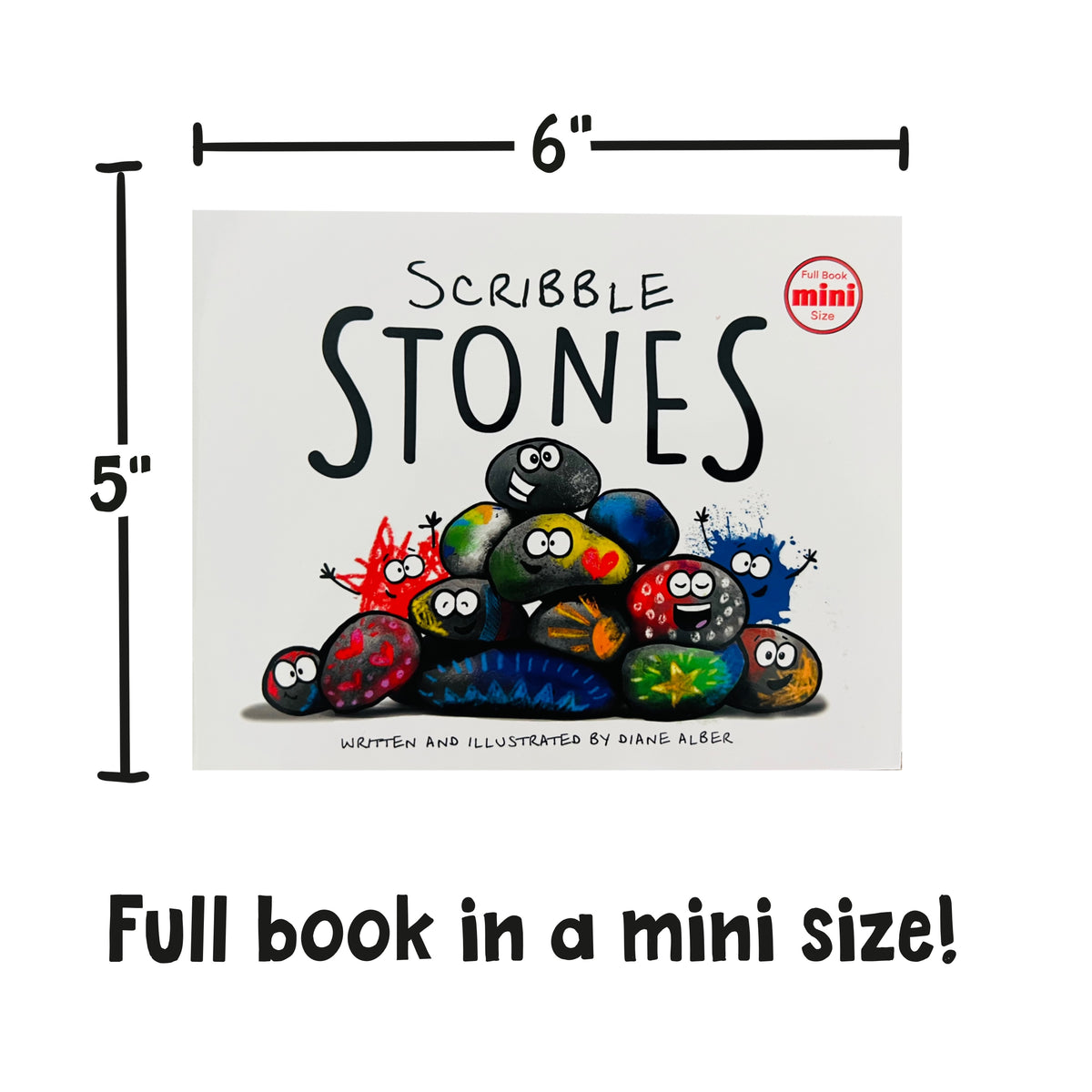 30 Mini Books plus 6 Sticker Sheets Scribble Stones – Diane Alber