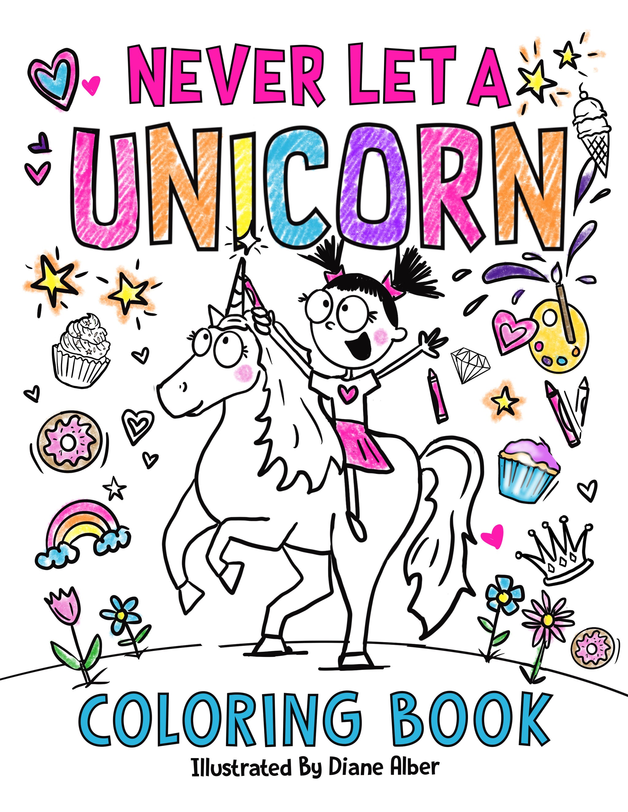 childrens unicorn colouring pictures
