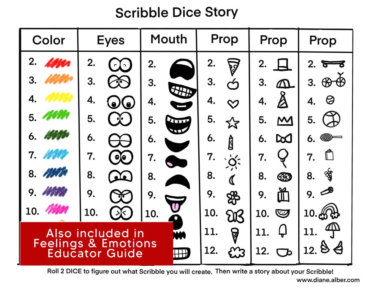 Scribble Dice Story- Download Activity – Diane Alber