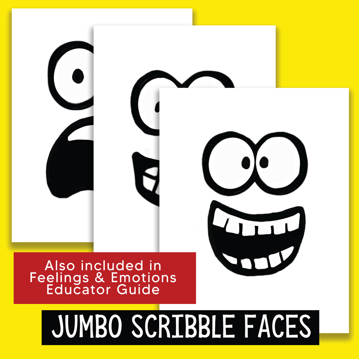 Jumbo Scribble Faces-Digital Download – Diane Alber