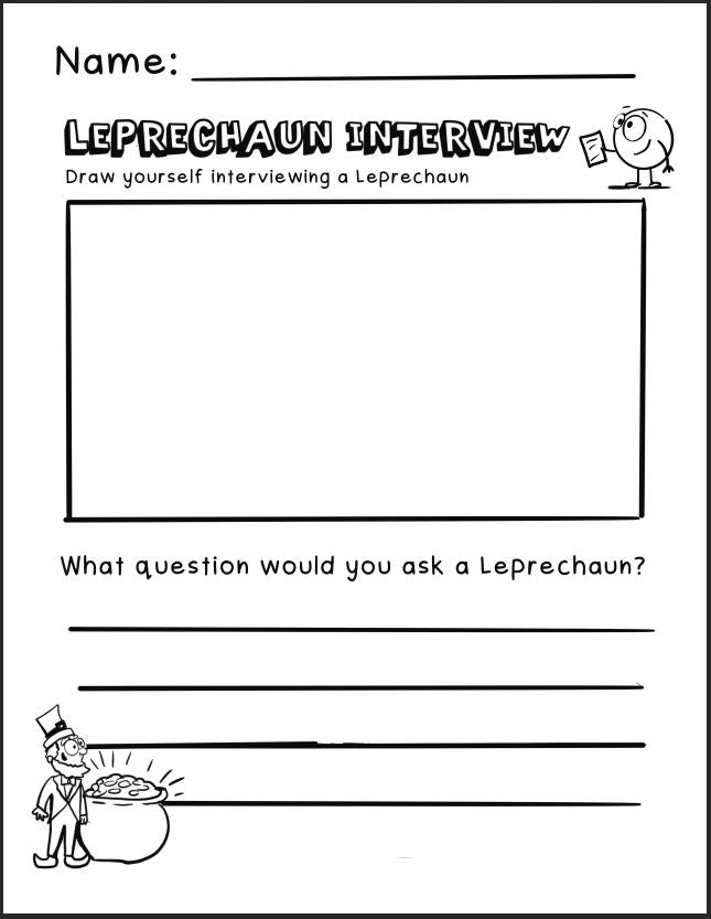 A Little SPOT Interviews a Leprechaun-Download Activity Printable ...