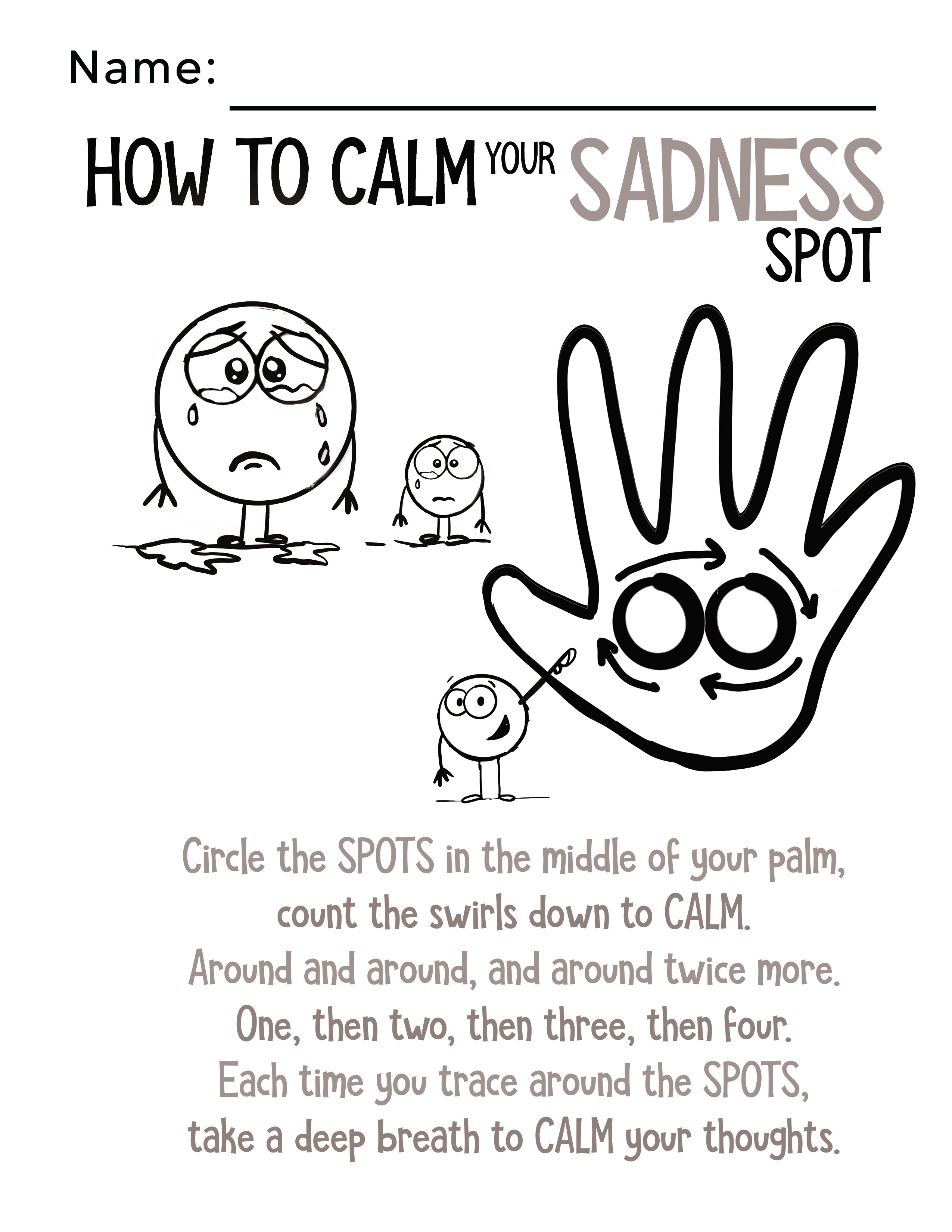A Little SPOT of Sadness-Download Activity Printable – Diane Alber