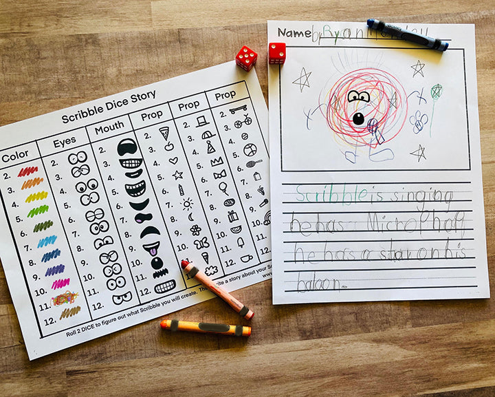 Scribble Dice Story- Download Activity – Diane Alber